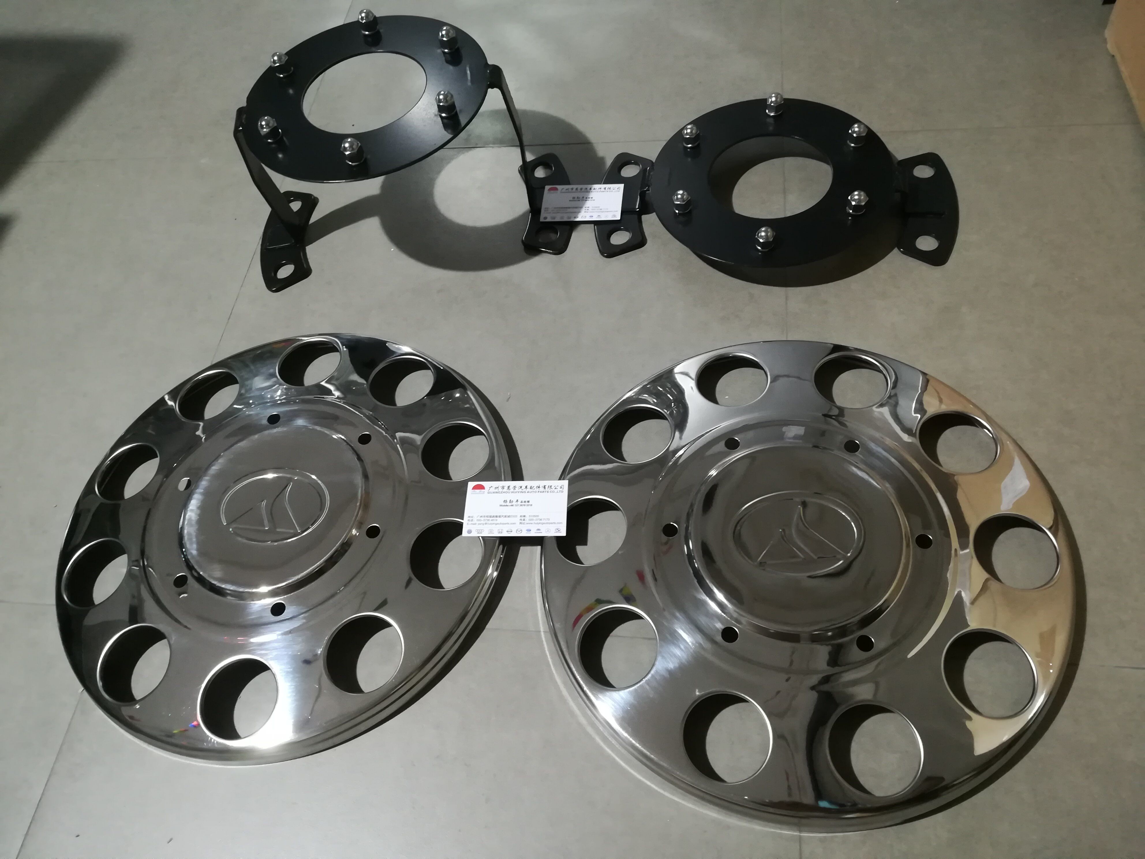 High Performance Trailer Wheel Covers , Stainless Steel Truck Hub Caps ...