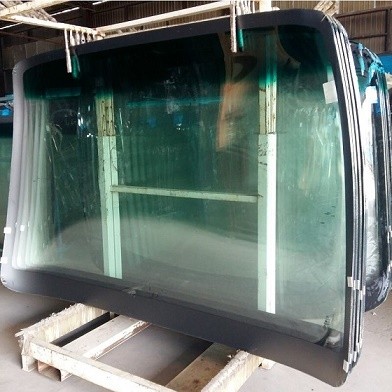 Sun Protection Bus Windshield Glass Laminated Tempered Green Color Long ...